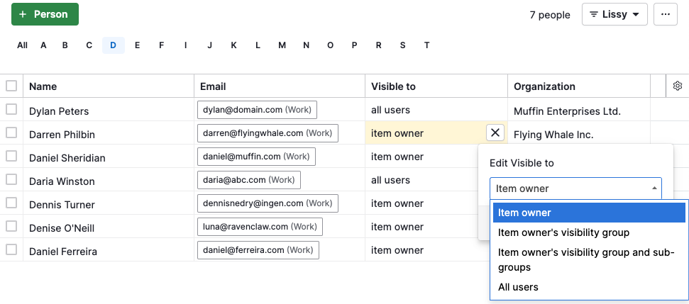 Visibility groups - Knowledge Base | Pipedrive